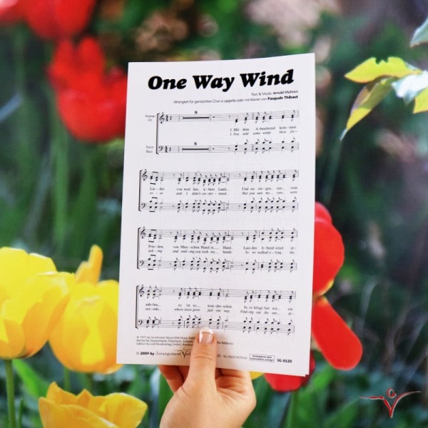One way wind | Chornoten für gemischten Chor, 4-stimmig, SATB + Klavier ...