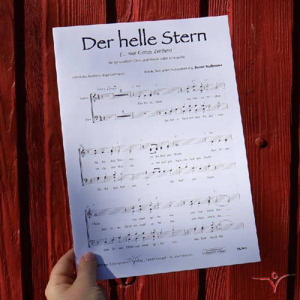 Der helle Stern | Chornoten für Männerchor, 4-stimmig, TTBB + Klavier ...